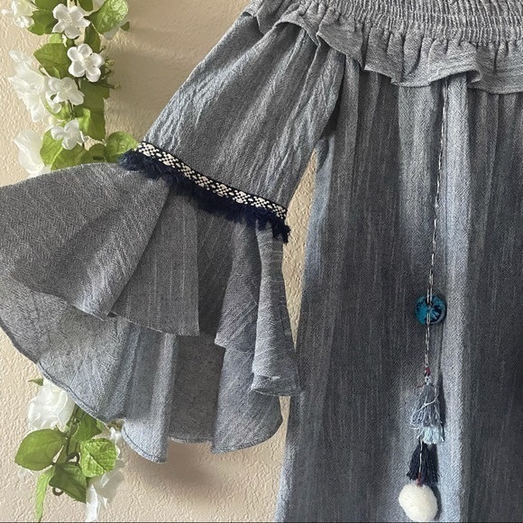 Misa Los Angeles | Dresses | Nwot Misa Vanessa Blue Cotton Chambray ...